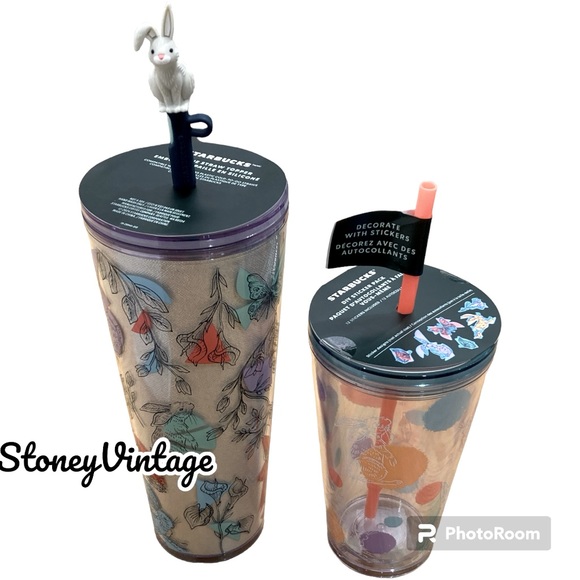 Starbucks | Kitchen | Starbucks 224 Easter Bunny Silicone Topper Floral ...